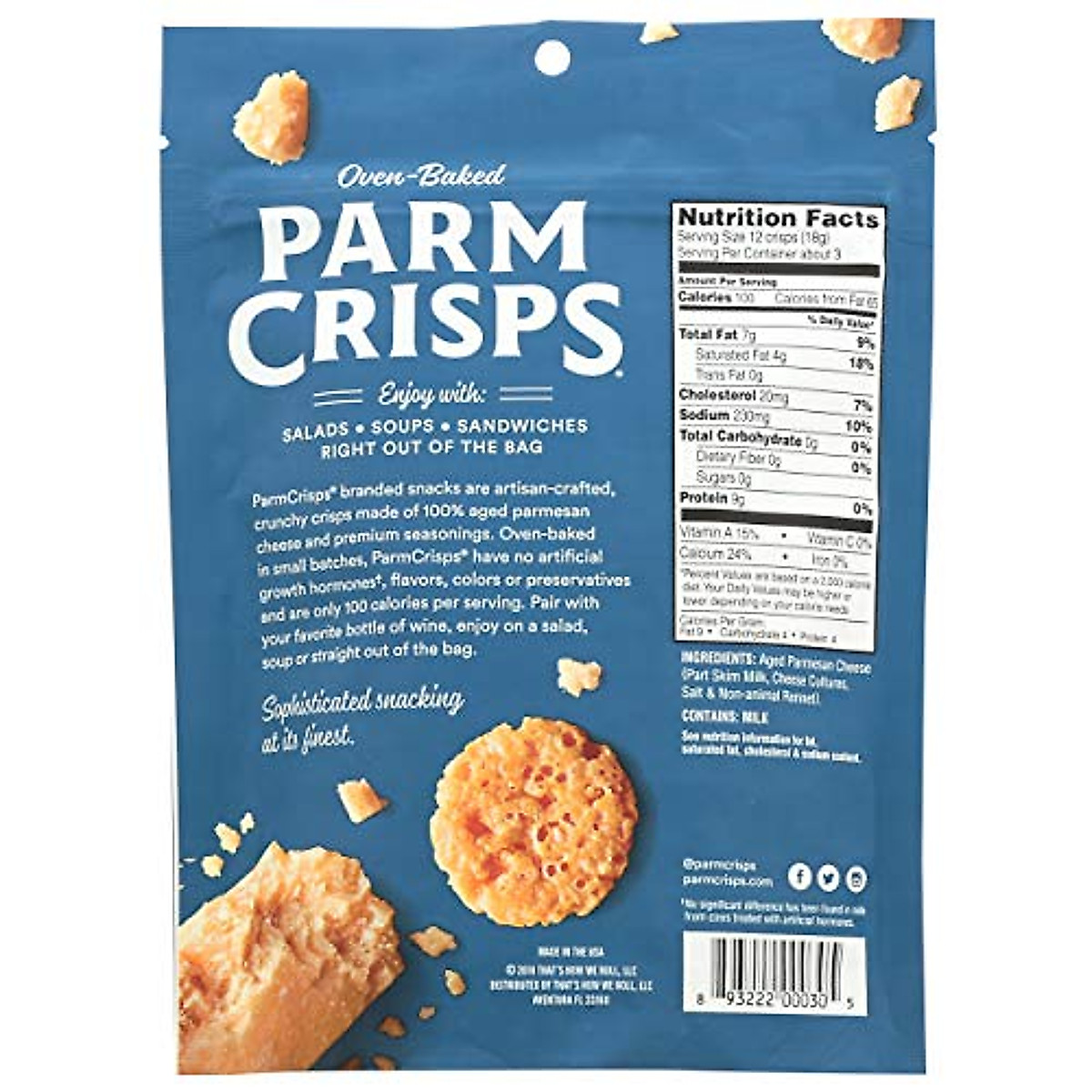Parm Crisps Oven-Baked Original Cheese Snack, 1.75 oz