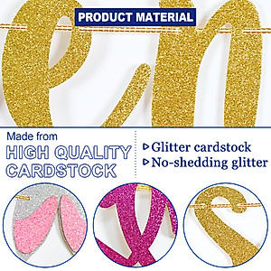 Girl's Weekend Banner, Bachelorette Party Decoration for Girls Party, Pre-strung Bridal Shower Banner (Gold)