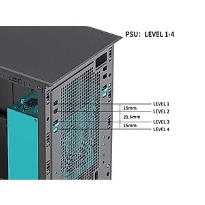 JONSBO D41 MESH Black ATX Computer Case, ATX/M-ATX Mainboard/Support RTX 4090(335-400mm) GPU 360/280AIO,Power ATX/SFX: 100mm-220mm Multiple Tool-Free Design, Black