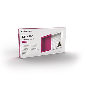 EZ-NICHES - USA - Ready for Tile Niche Preformed Bathroom Recess It Shower Shampoo Shelf (16" X 32")