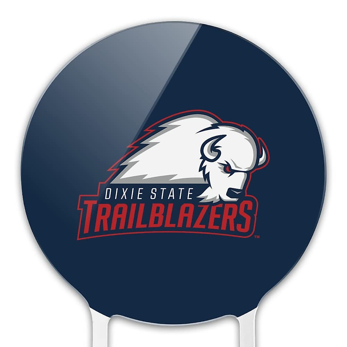 Acrylic Dixie State Primary Logo Cake Topper Party Decoration for Wedding Anniversary Birthday Graduation