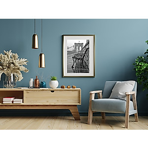 Brooklyn Bridge (Bench in The Clouds - New York City) - 30 x 20 Inchse - Luxury Black and White Artwork - Metropolitan Wall Art