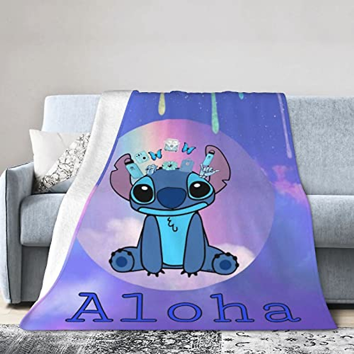 Super Soft Blanket, Unisex Throw Blanket Flannel Blankets for Bedding Couch Sofa Living Room Throws All Season 3-60"x50"