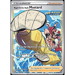Rapid Strike Style Mustard - TG27/TG30 - Brilliant Stars - Trainer Gallery Pokemon Card - Full Art