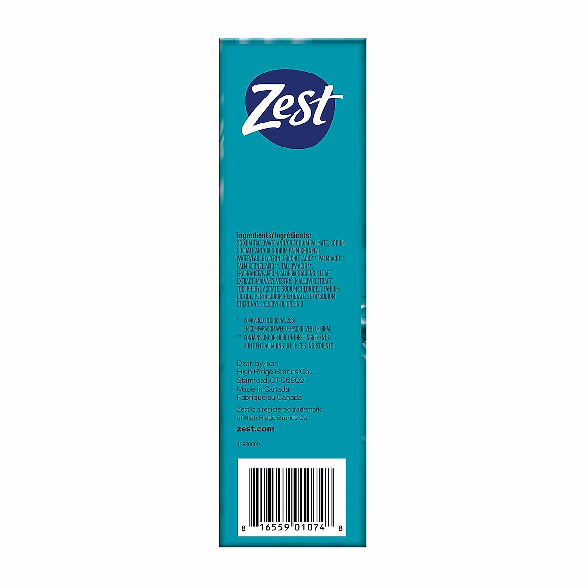 Zest Bar Soap - Enriched with Vitamin E - Moisturizing Body Soap - Gentle Soap - Paraben-Free Soap Bar - Suitable for All Skin Types - Aqua - 16 Pc