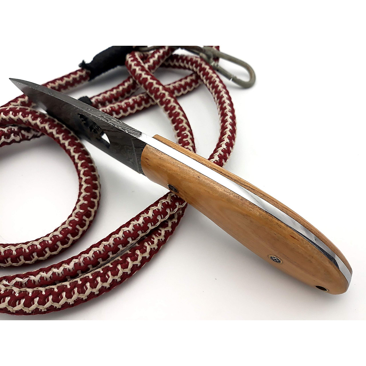 Nooraki REG- 61 Handmade Damascus Hunting knife 8.5 inches Full Tang Stag Head on Blade with Leather Sheath