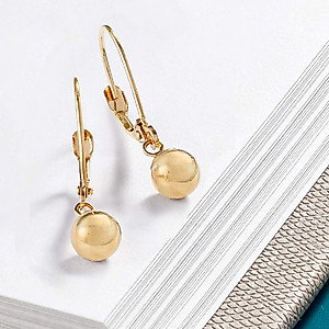 Ross-Simons 6mm 14kt Yellow Gold Shiny Bead Drop Earrings