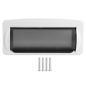 Aramox Water Resistant Marine Stereo Cover, ABS Marine Boat Single DIN DVD Waterproof Radio Cover Splash Guard Flush Mount White Shell