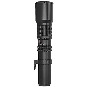 Canon EOS 4000D / Rebel T100 DSLR Camera with EF-S 18-55mm + EF 75-300mm + 500mm Preset Manual Focus Lens + SanDisk 32GB Card + Tripod + Case + MegaAccessory Bundle (24pc Bundles) (Renewed)