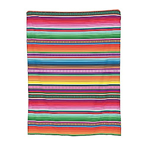 Mexican Blanket Serape Stripe Pattern Colorful Full Fleece Throw Cloak Wearable Blanket Flannel Fluffy Comforter Quilt Nursery Bedroom Bedding King Size Plush Soft Cozy Air Conditioner Blanket