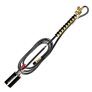 BLUEFIRE 150,000 BTU High Output Propane Torch Weed Burner with 10ft Hose Trigger Start Heavy-Duty Turbo Jumbo Flame Garden Blowtorch Weeds Burn Ice Snow Melt Roof Asphalt Road Repair Campfire Starter