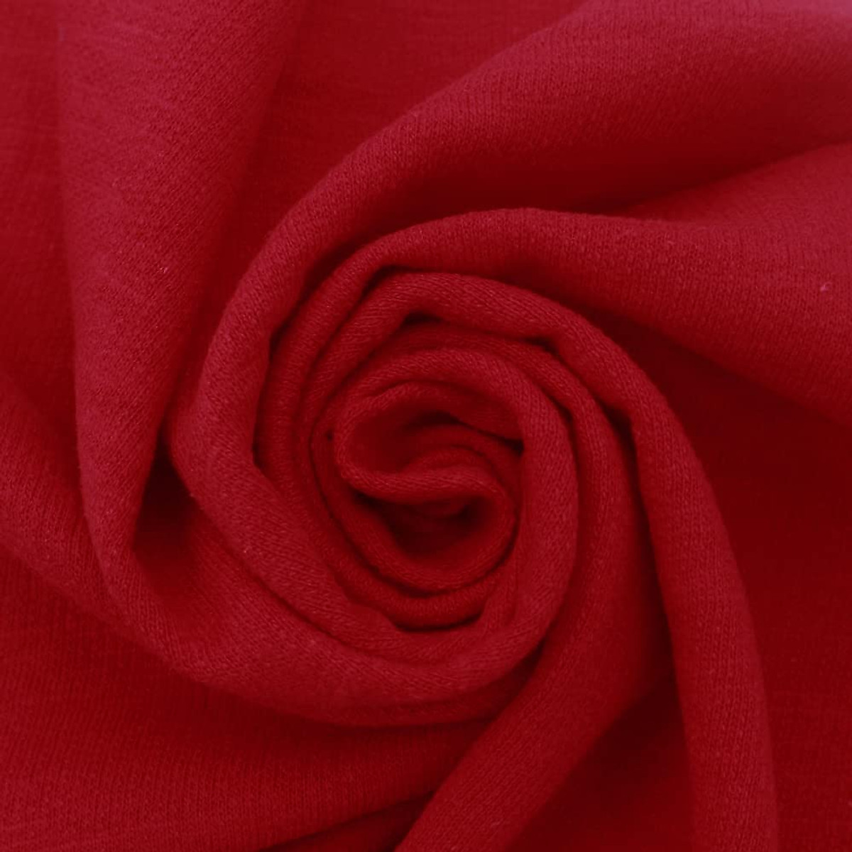 Red 100% Cotton Slub French Terry Fabric by The Yard - Style 811