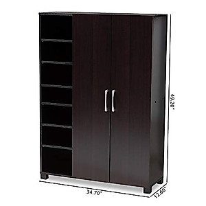 Baxton Studio Shoe Cabinets, One Size, Wenge