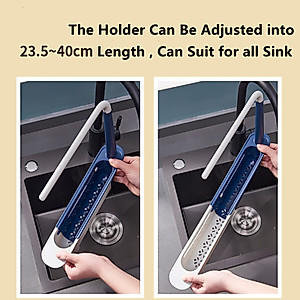 MOKILY Kitchen Sponge Brush Holder Towel Rack with Water Leaking,Kitchen Sink Caddy Organizer for Sponge Brush Dishcloth Rack-Kitchen Sink Accssories-Scrub Daddy Holder