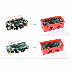 Ethernet/USB HUB HAT Board with ABS Case for Raspberry Pi Zero 2 W/Zero 2WH/Pi Zero/Zero W/Zero WH,with 3X USB Ports, Compatible with USB 2.0/1.1 and 1x RJ45 Ethernet Port 10/100M Auto-Negotiation