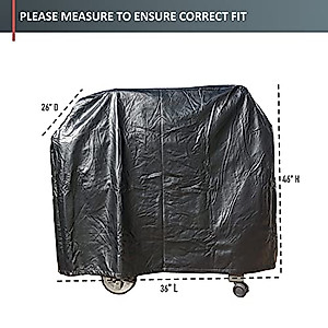 Formosa Covers | BBQ Outdoor Gas Grill Cover - Heavy Duty Waterproof Strong Protection for Weber, Brinkmann, Char Broil, Holland, Jenn Air Outside Storage - 36" L x 26" D x 46" H Black Vinyl