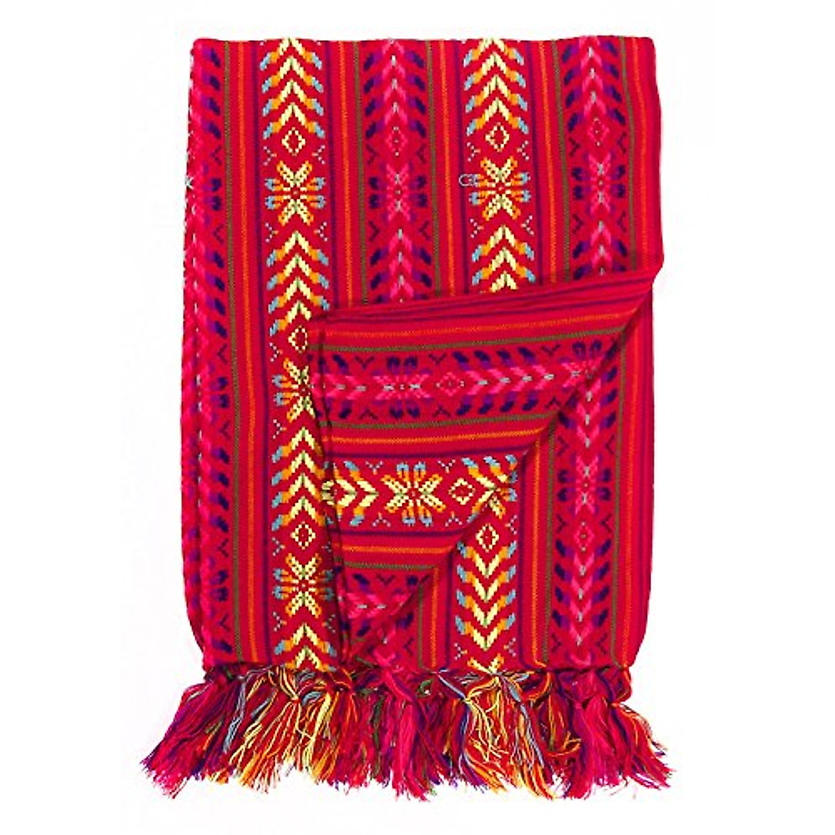 Del Mex Mexican Rebozo Shawl Blanket Doula (Regular (6 ft x 2.5 ft), Red)