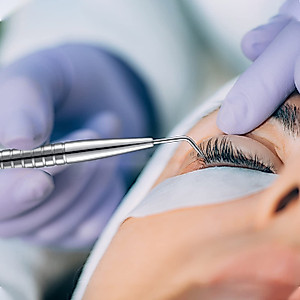 2 Pieces Eyelash Lift Tool Lash Separator Tool Stainless Steel Lash Lifting Perm Tool Lash Eyelash Perm Applicator Eyelash Extensions Supplies for Eyelash Lifting and Separating (Silver)