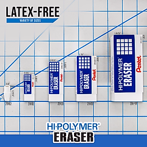 Pentel® Hi-Polymer Erasers, White, Pack Of 4