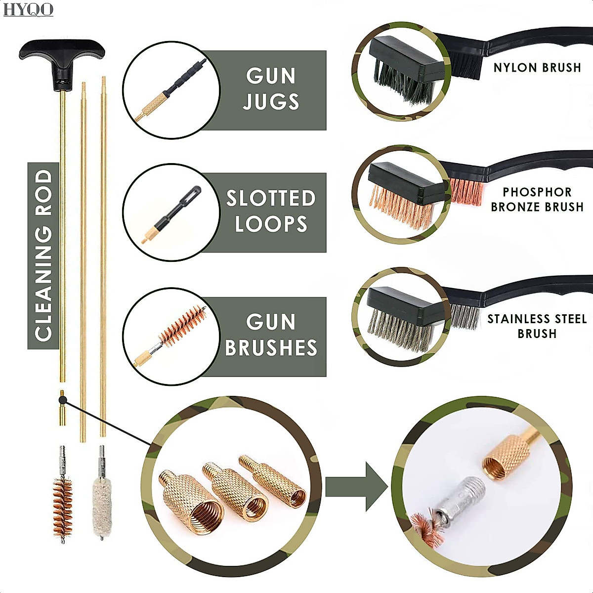 Universal Cleaning Kit with Cleaning Mat - Hand Cleaning Kits - Accessories for Men Cleaning Kit for Hunting for All Caliber