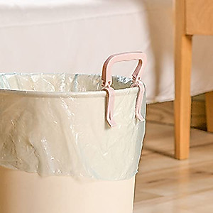 Hilsayum 12Pcs Garbage Bin Edge Clip Holder Garbage Bag Anti-Slip Fixed Clip Durable Waste Bucket Clip for Home Kitchen (9.5 * 9 * 1cm)