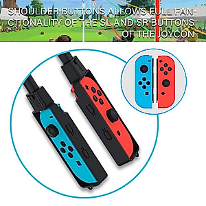 Nargos Golf Culb for Nintendo Switch Joy-Con Controller, Sports Game Accessories for Mario Golf-Super Rush - 2 Pack (Black)