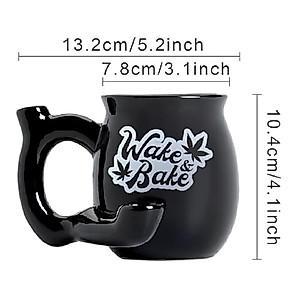 Myouth Wake Bake Coffee Mug 10.5oz/300ml Novelty Tea Cup for Father's Day and Birthday Party Gift