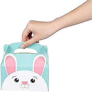 Easter Bunny Treat Boxes, Party Favors and Gifts (6.2 x 3.6 x 6.1 In, 24 Pack)