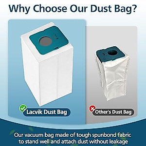 VCA-ADB953 Dust Bag, 6 Pack Vacuum Bags Replacement for Samsung VCA-ADB95 Bespoke Jet Cordless Stick Vacuum Cleaner Accessories Parts, VS20A95923B/AA, VS20A95923N/AA, VS20A95923W/AA