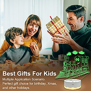 Kids Water Bottle Train Theme + Train Night Light