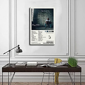 YEZLH Morgan Poster Wallen Dangerous Music Album Cover Signed Limited Edition Canvas Poster Bedroom Decor Sports Landscape Office Room Decor Gift Unframe: 12x18inch(30x45cm)
