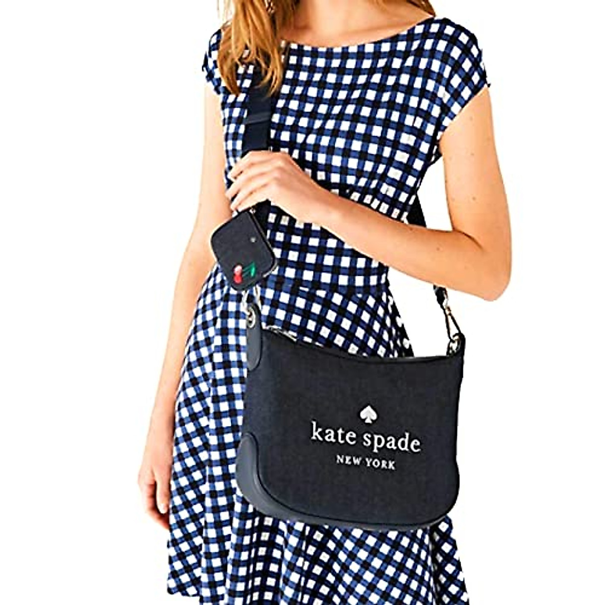 Kate Spade Rosie Cherry Embroidered Denim Crossbody Bag + Zip Coin Pouch