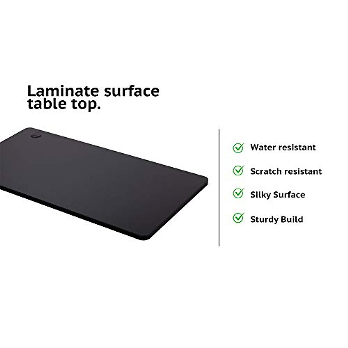 UNICOO Melamine 47.2 x 23.6 Inch Universal Table Top for Standard and Sit to Stand Height Adjustable Home and Office Desk Frames (Tabletop 47.2 - Black)
