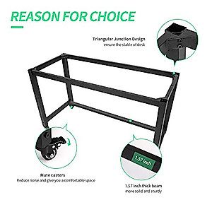 Coral Flower Computer Desk Writing Table Workstation with Durable Scratch-resistant Laminate Surface and Metal Frame, Brown
