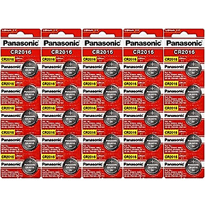 Panasonic CR2016 3V Lithium Coin Battery (Pack of 25)