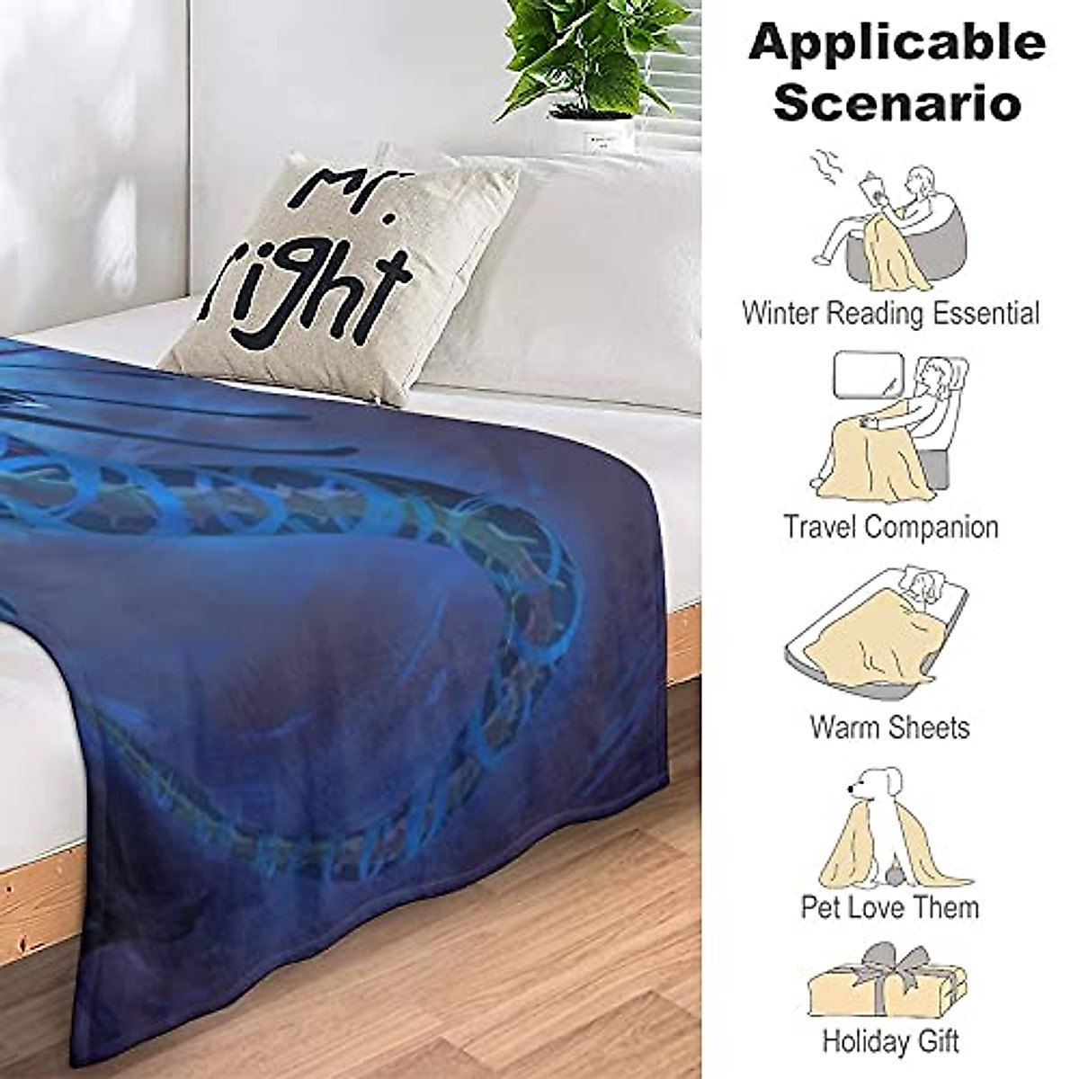 Subnautica Merch Blanket and Throw Comfy Warm Novelty Sherpa Blanket for Bed Sofa Office Travel Gift