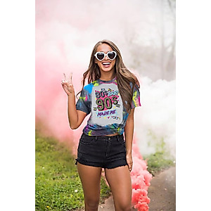 FLOYU 80s Baby 90s Made Me Shirt 90s Womens T-Shirt 90s Outfit Tops Vintage 80s 90s Tee Tops Casual 90s Party Shirts Top