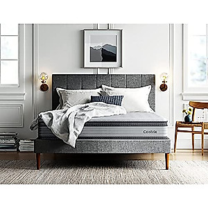 Queen Mattress, Coolvie 10 Inch Hybrid Mattress with Individually Pocket Coils and Dual Layer Cool Comfy Memory Foam, Hybrid Innerspring Mattress in a Box, Cushioning Euro Top Design, Medium Firm