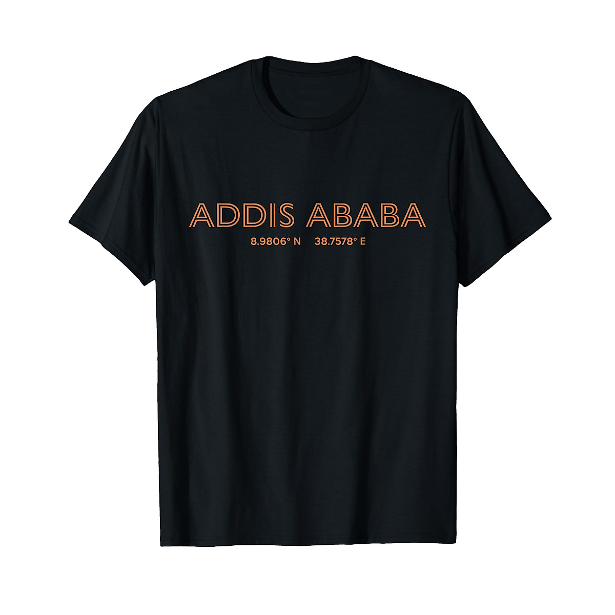 Ethiopia City Coordinates - Addis Ababa T-Shirt