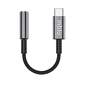 mblu MEIZU USB C to 3.5mm Audio Adapter,Headphone Aux Jack Dongle Compatible with MEIZU 20 18 Samsung S23 Ultra S21 Note20, Pixel 6 Pro