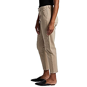 JAG Jeans Women's Utility High Rise Tapered Ankle Pants-Legacy, Taupe, 2