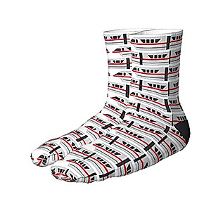 antfeagor Casual Socks Monorail Red Train High Athletic Socks Fashional Tube Stockings