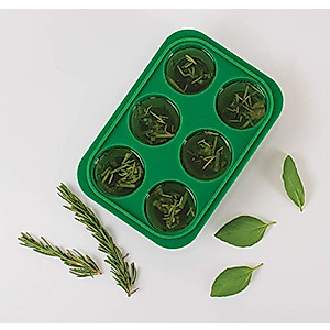 HIC Kitchen Prep-N-Freeze Mini Portion Tray with Lid, Collapsible LFGB Silicone, 2-Ounce Sections