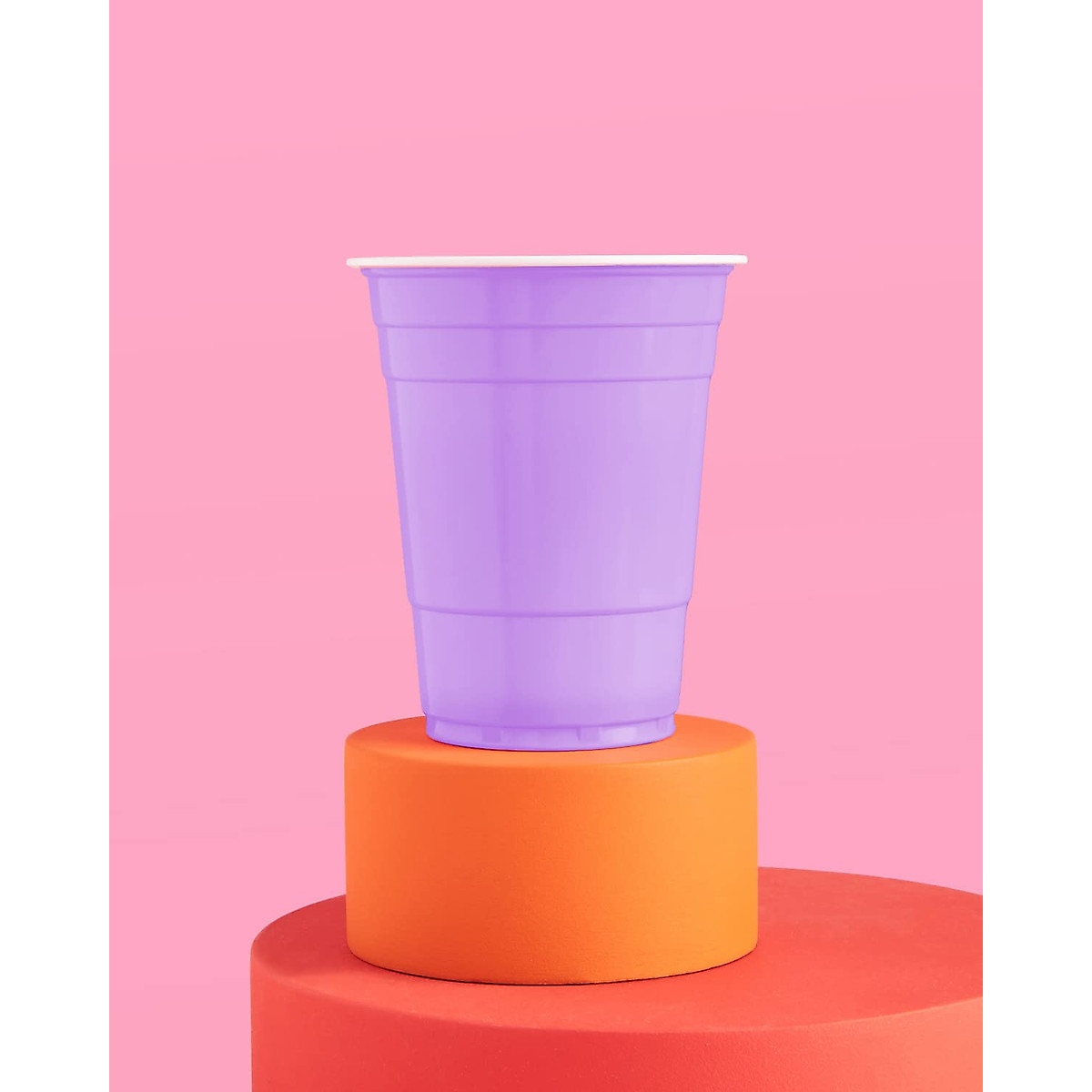 xo, Fetti Party Decorations Lavender Plastic Cups - 50 Purple Matte 16 oz Disposable Cups | Bachelorette Party, Birthday Party, Party Favors, Baby Shower Supplies