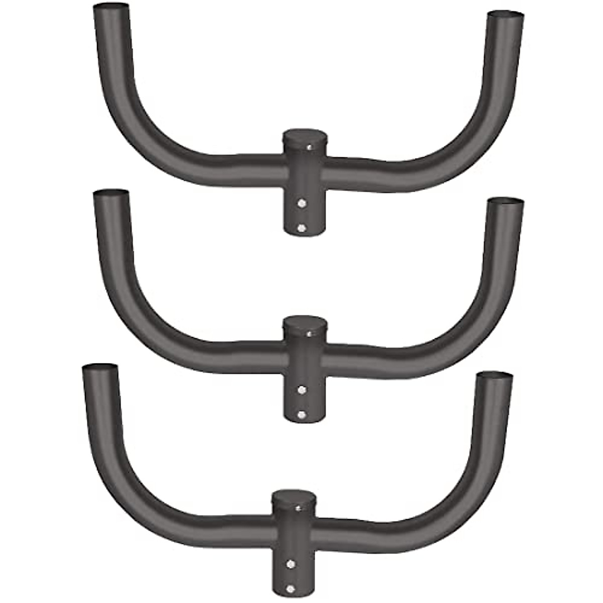 2 Pack Bundle 1 Pack LEDMO Double Bullhorn Bracket for LED Parking Lot Light 180 Degree Mounting Bracket Round Pole for Dusk to Dawn Outdoor LED Shoebox Area Light Street Light Stadium Light