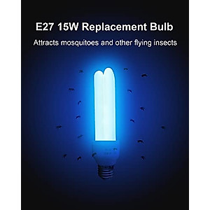 E27 15W U Type Replacement Bulb for 15W Bug Zapper, Compatible with HOMESUIT, Yluces, POWIFY, Keuomy, YISSVIC, and Other Models (2 Pack)