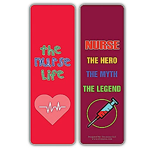 I am a Nurse Bookmarks (60-Pack) – Daily Inspirational Card Set – Interesting Book Page Clippers – Great Gifts for Nurses and Aspiring Nurses