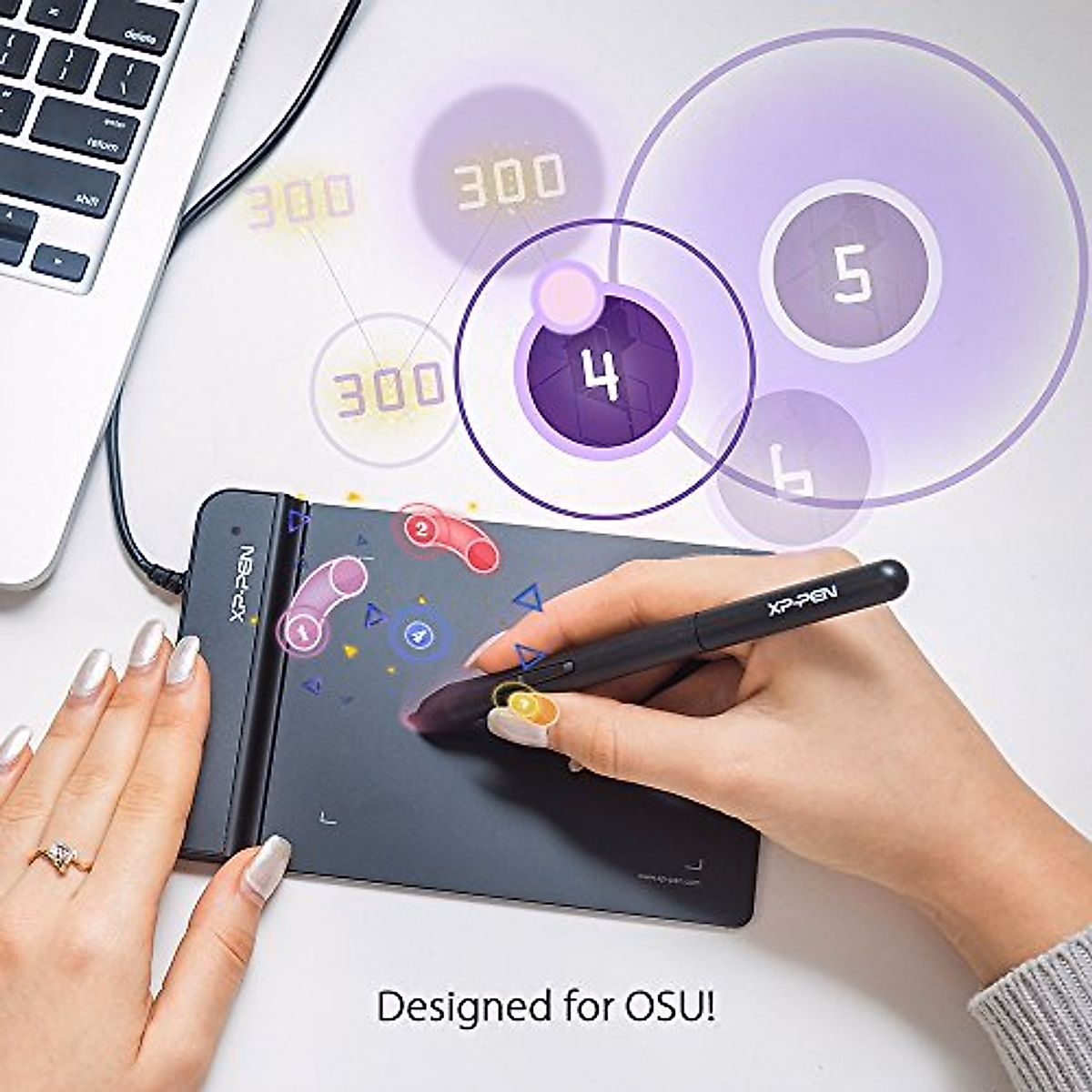 Drawing Tablet XPPen G430S OSU Tablet Graphic Drawing Tablet with 8192 Levels Pressure Battery-Free Stylus, 4 x 3 inch Ultrathin Tablet for OSU Game, Online Teaching Compatible with Window/Mac Black