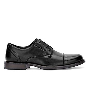 Dockers Mens Garfield Dress Cap Toe Oxford Shoe - Wide Widths Available, Black, 10.5 W