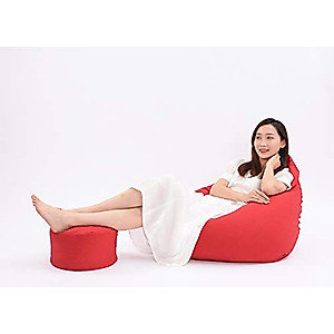 AMTOOCH Double Layer Bean Bag Chair Cover Beanless Bag Recliner Washable Memory Foam Bag Plush Animal Stuffed Storage Footstool Seat Lounge Chair Lined(Beanbag Cover Only)